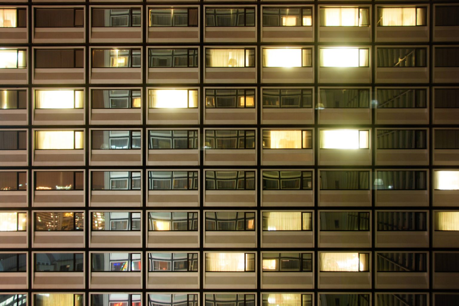 Hotel Windows by Night - PatternPictures